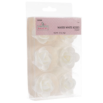 Wafer white roses – Cakes Dreamer