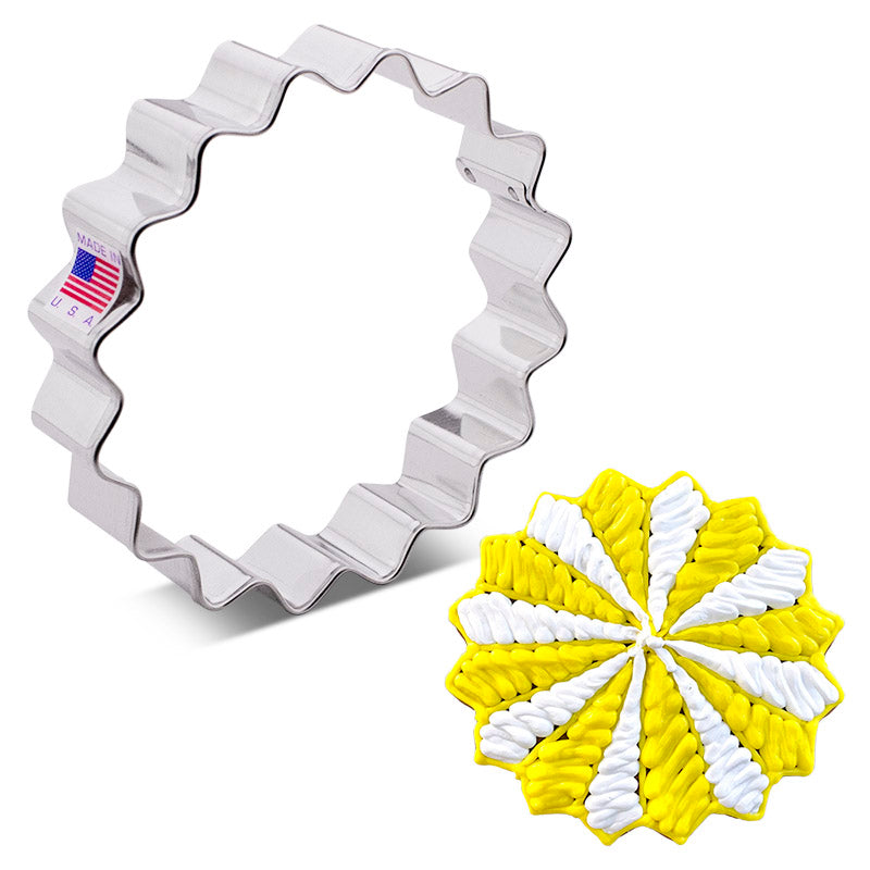 Fluted Circle Cookie Cutter, 4" 4" x 4" – Cakes Dreamer